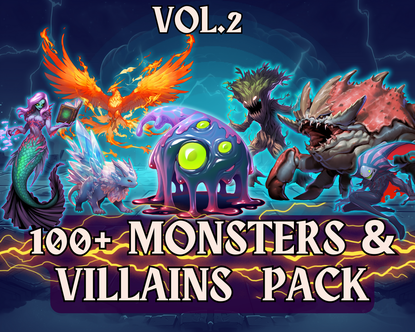 100+ Monsters Pack [PNGs] - Vol.2 by BattleInkMaps