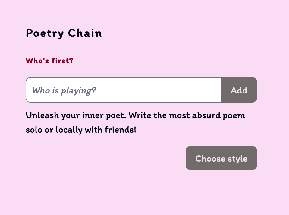 Poetry Chain by Victor Luong