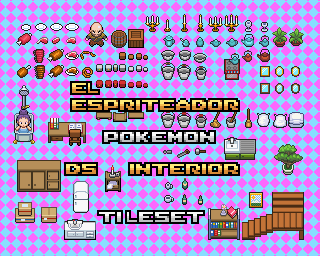 Pokemon DS Style Interior Tileset by El Espriteador