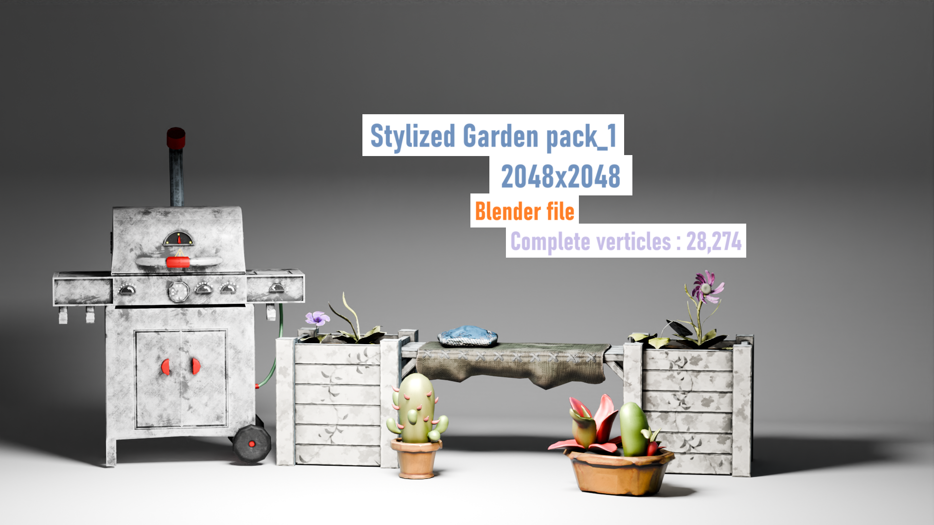 FREE- Stylized Garden pack by Zbynekdev