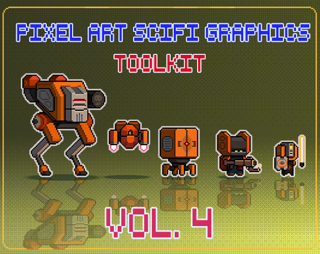 Devlog - 2D Pixel-Art SciFi Robots Toolkit Vol.4 by Barely_Games