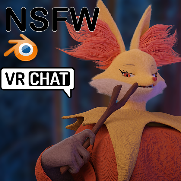 Delphox model (Blender + VRChat) by TheHiddenMask18