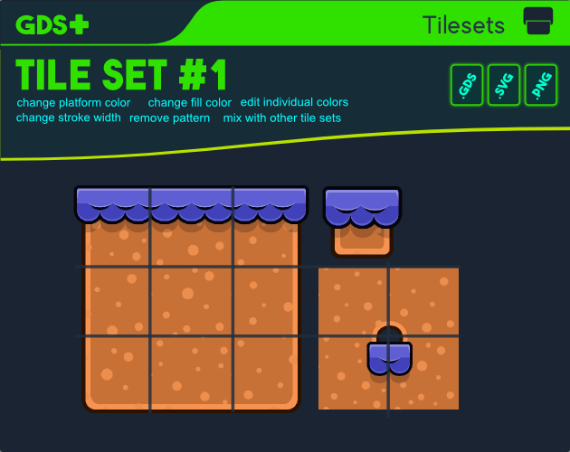 Tileset one by Robert Brooks - gamedeveloperstudio.com