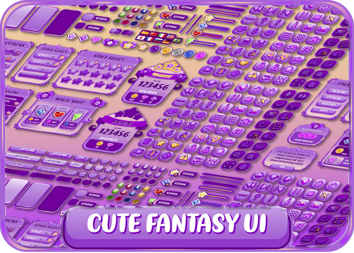 Cute Fantasy UI by GabrielaTot