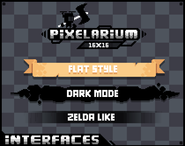 Pixelarium - Interfaces Bundle 16x16 by LukeThePolice