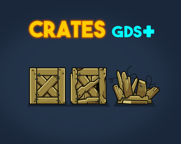 Crate game sprite pack by Robert Brooks - gamedeveloperstudio.com