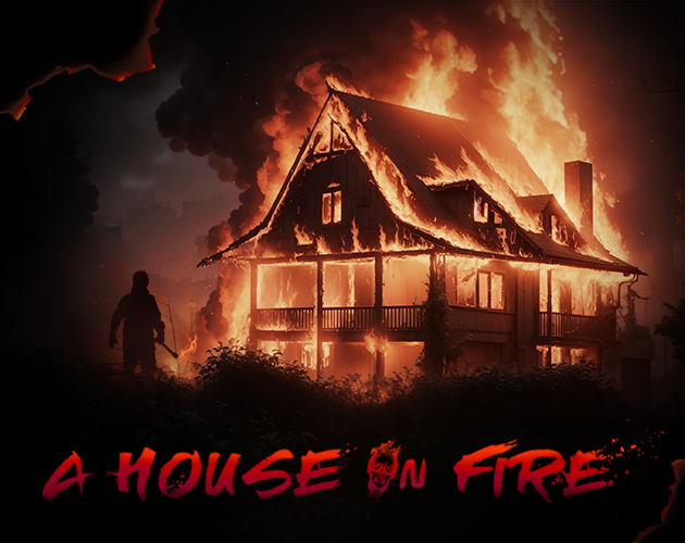 A house on fire by Yahaha Horror