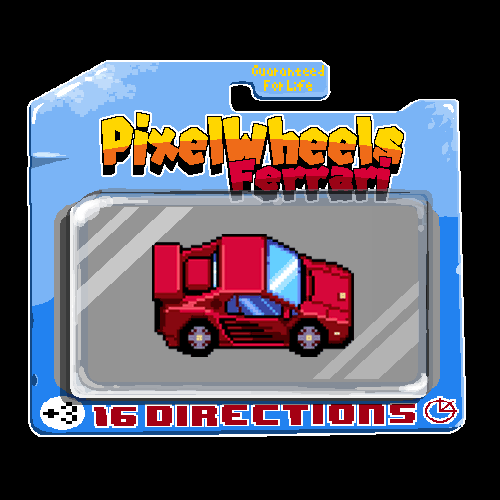 PixelWheels Ferrari (pixel art car) by @pixel_Salvaje