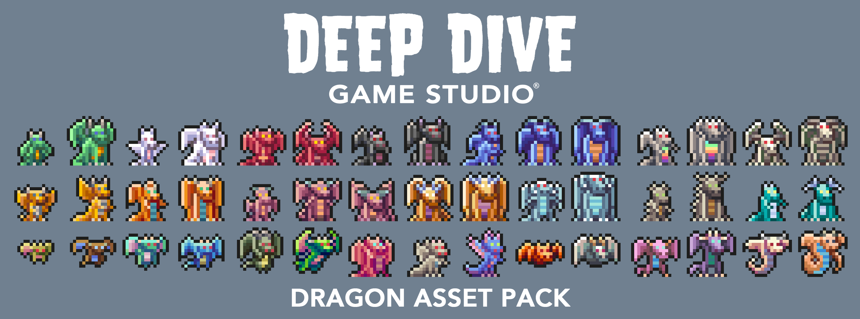 Dragon Asset Pack [16x16] by DeepDiveGameStudio