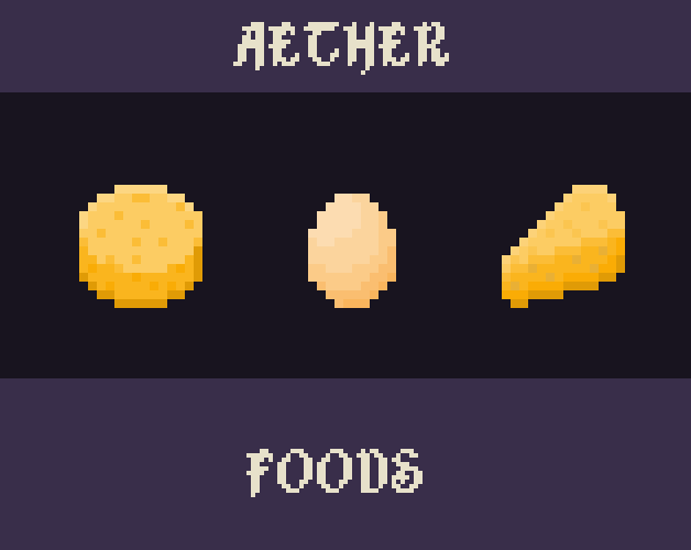 Pixel Art Food icons pack 16x16 - Aether (52 icons) by Pixcuit