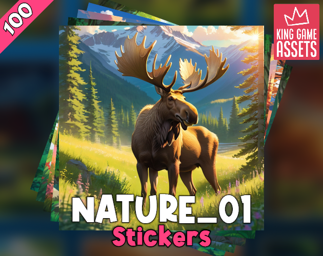 Nature 01 Stickers by King Game Assets