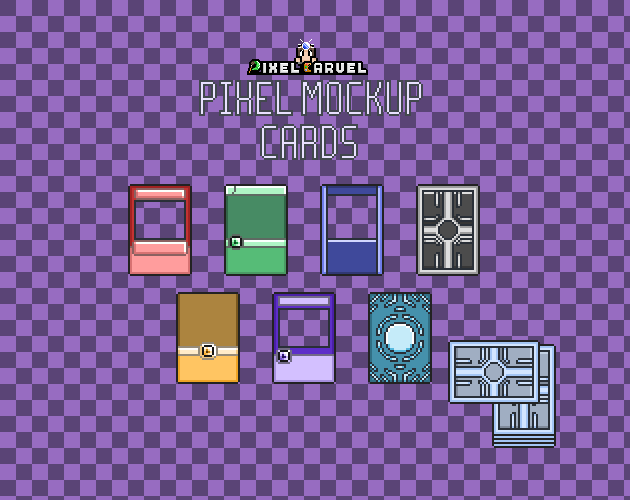 48x48 Pixel Art Mockup Cards Builder by PixelCarvel