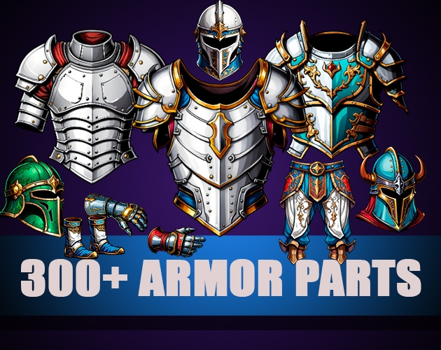 RPG Pack 8 - Armor Parts - 300+ Sprites by FortressSide