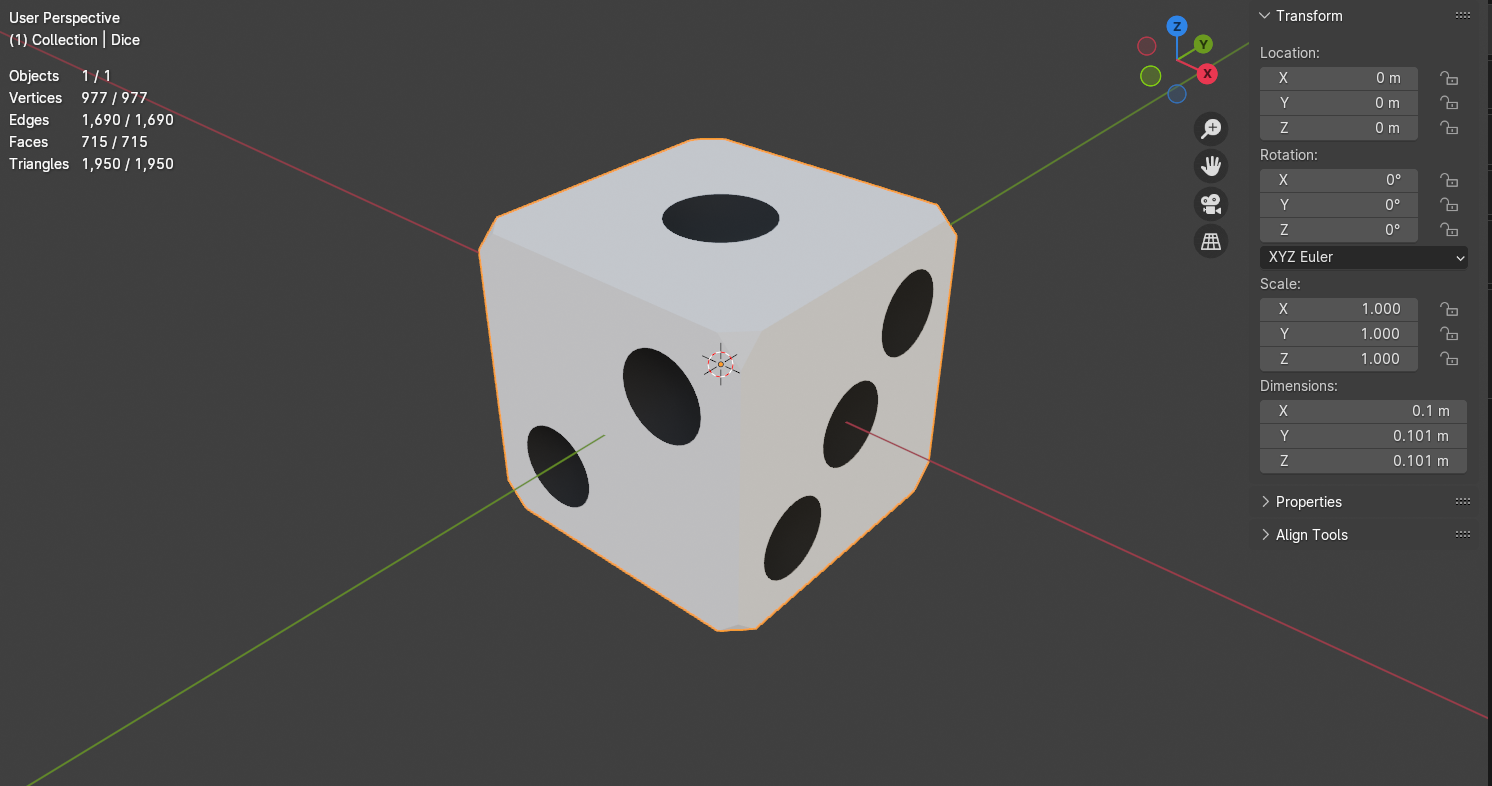 Dice 3d model Low Poly by Solosolodev