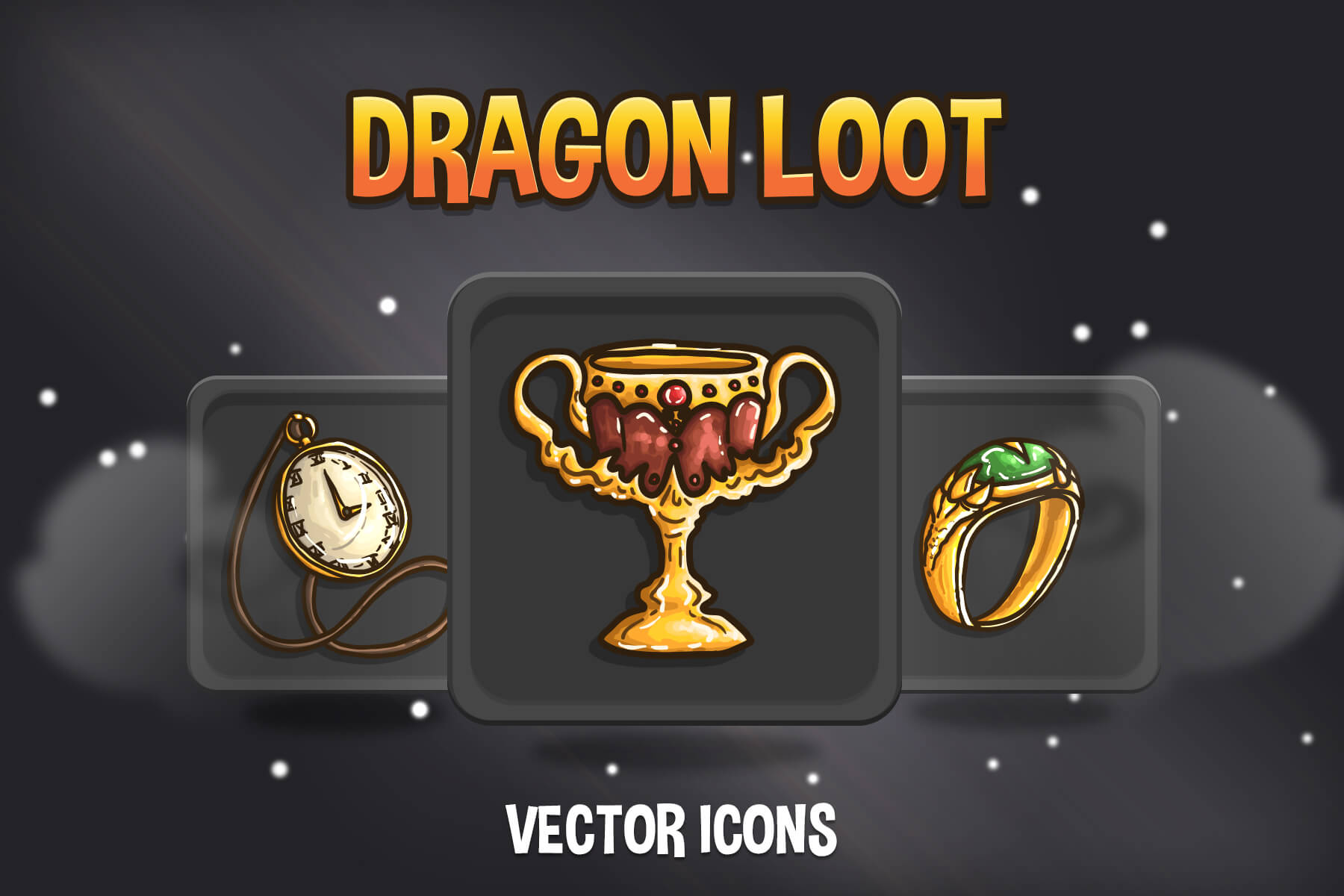 Dragon Loot Vector Icons by Free Game Assets (GUI, Sprite, Tilesets)