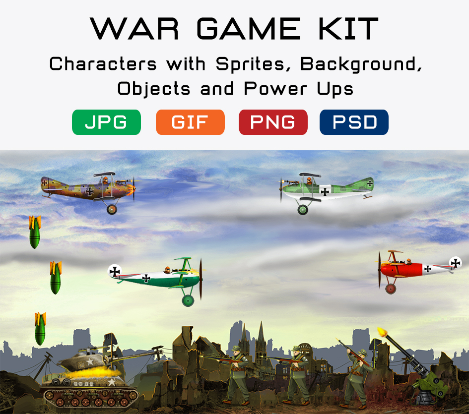 Free War Game Kit by Mobile Game Graphics