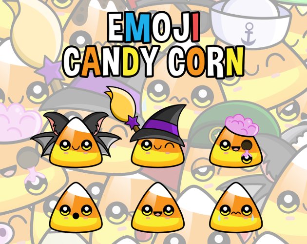 Emoji Emotion Faces Candy Corn by KEITHART85