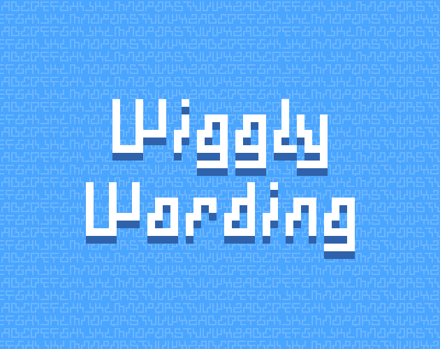 Wiggly Wording - 7x7 Pixel Font by VEXED