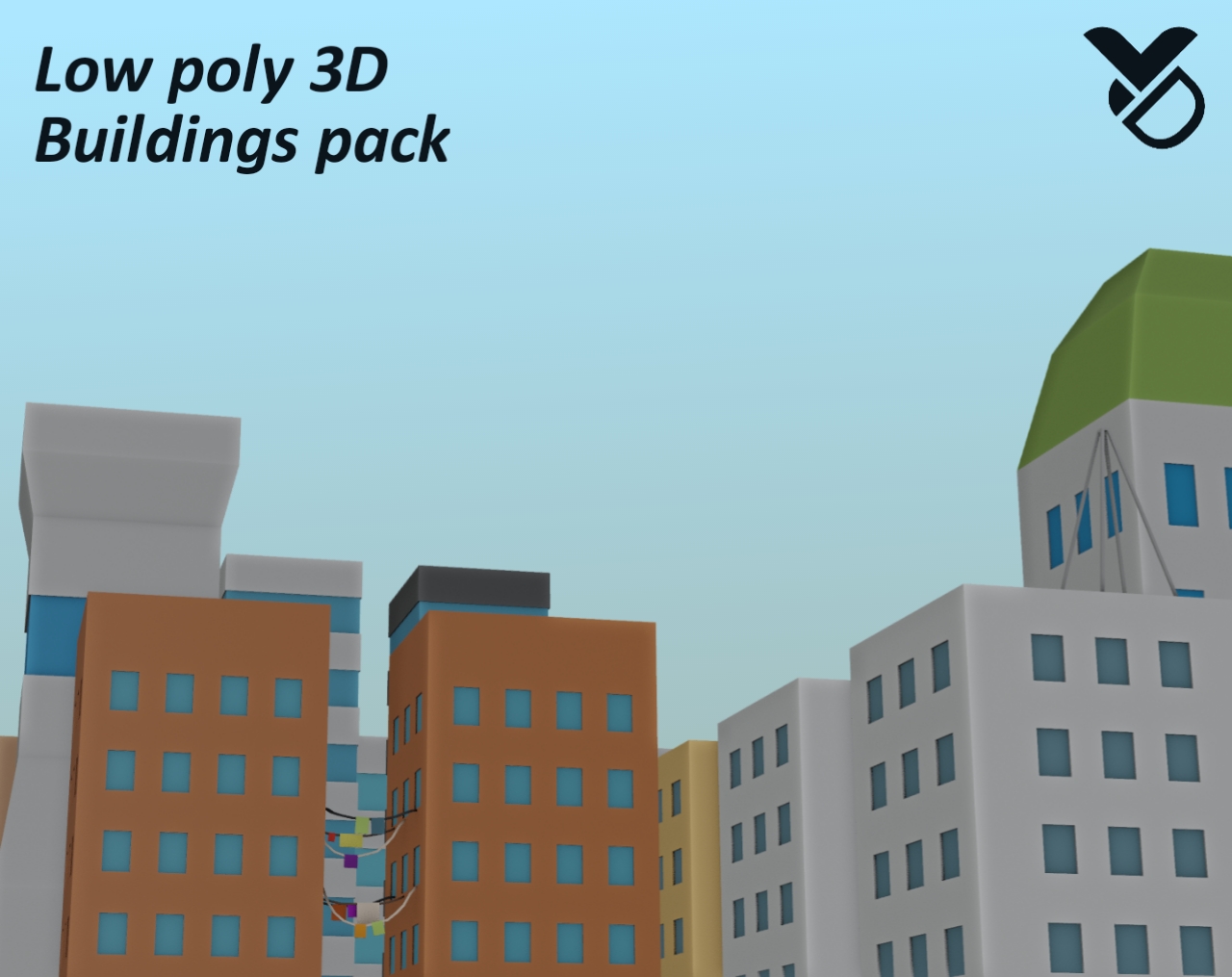 Low poly 3D city buildings by Yoelvan06
