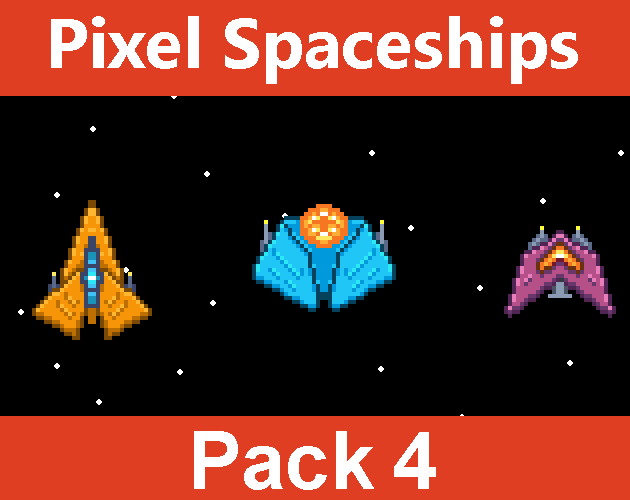 Pixel Spaceships Pack 4 by DarkCesium