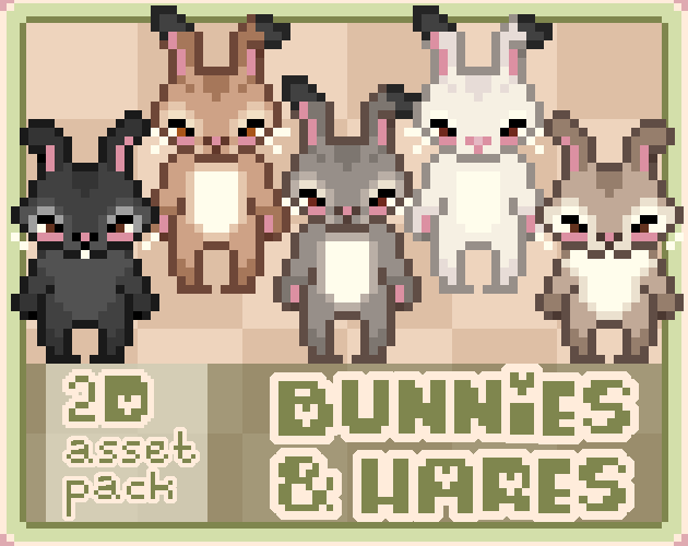 Bunnies & Hares - Animated Pixel Characters by pixelmia