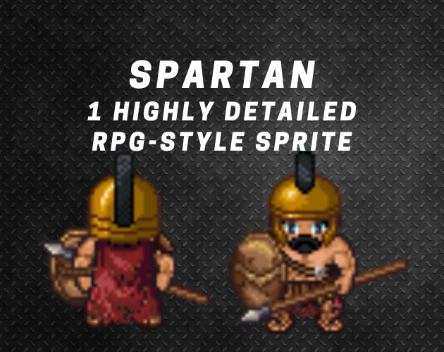 SPARTAN - RPG STYLE HIGHLY DETAILED SPRITE by Sorthen