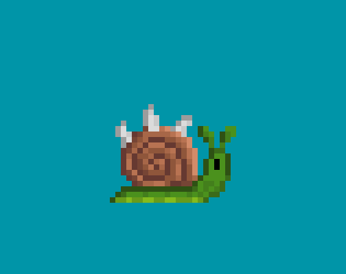 Pixel Art Snail by dustdfg