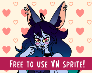 Bat Gal - VN Sprite by TinyClownGames