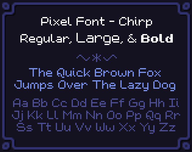 Pixel Font - Chirp by ChevyRay