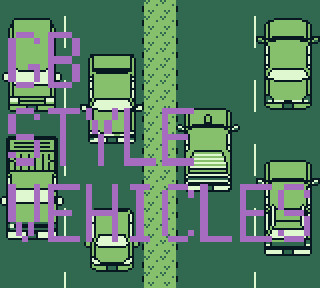 GameBoy-styled vehicle tileset/spritesheet by chuckiecatt