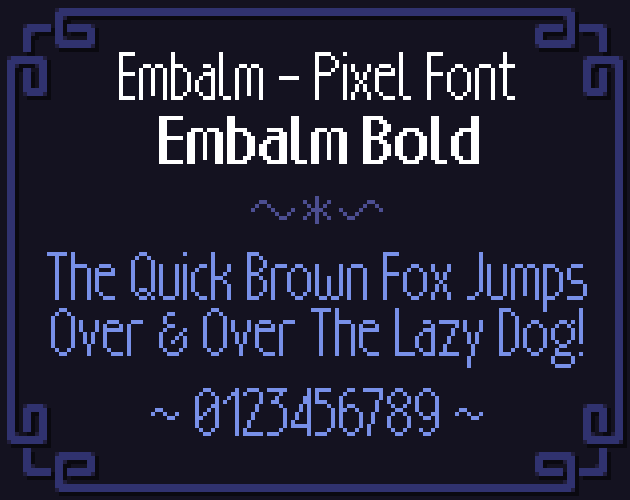 Pixel Font - Embalm by ChevyRay