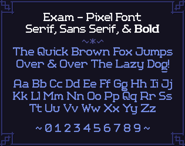 Pixel Font - Exam by ChevyRay