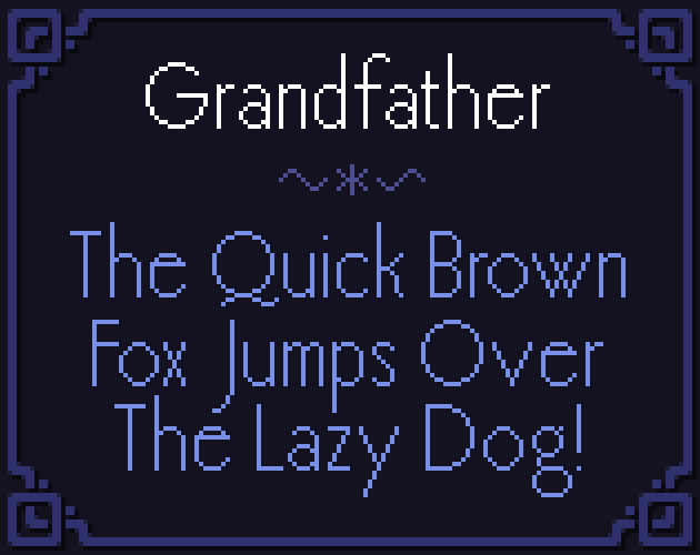 Pixel Font - Grandfather by ChevyRay