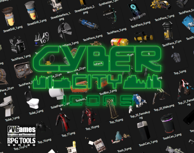 Cyber City Icons by PVGames