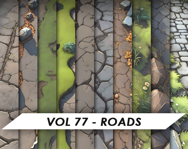 Stylized Textures – Vol 77 – Roads by oleekconder