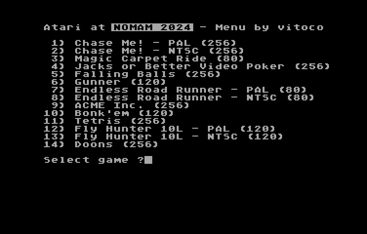 Compilation Disk 2024 Atari 8 Bit By Vitoco By Basic 10liner