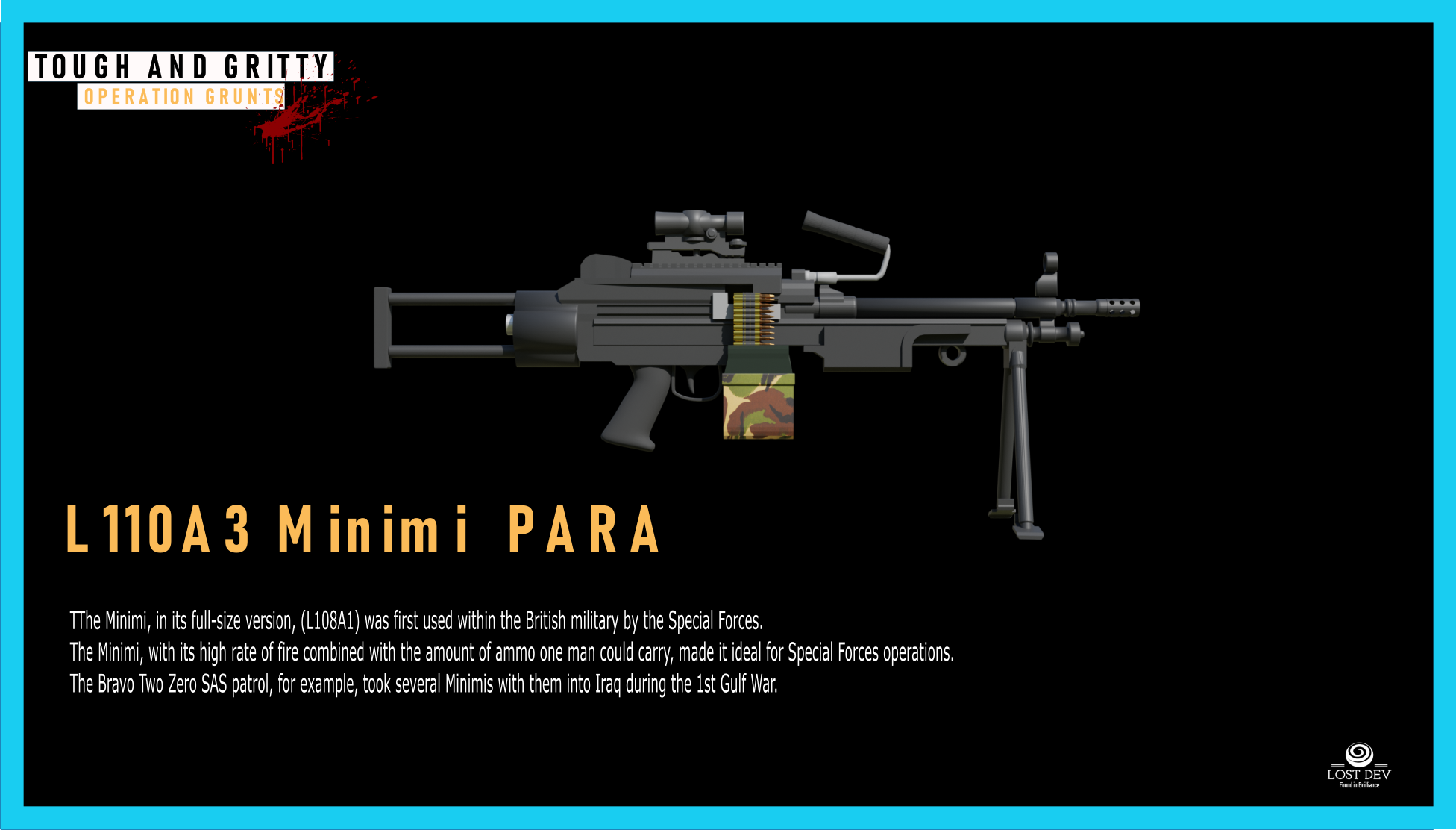 "From Blender to Battle: Crafting the L110A1 PARA 5.56" - itch.io
