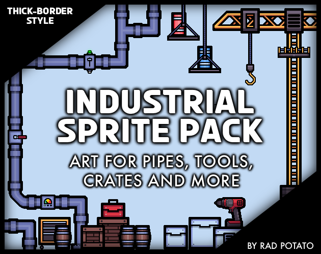 Thick-Border Industrial Sprite Pack by Rad Potato