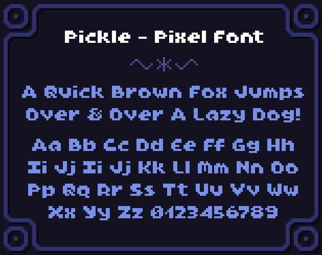 Pixel Font - Pickle by ChevyRay