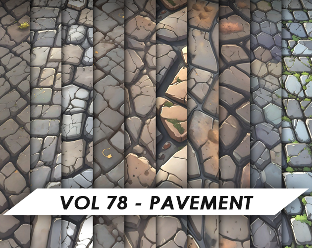 Stylized Textures – Vol 78 – Pavement by oleekconder