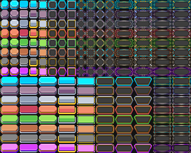 Pixel Buttons pack All by BDragon1727