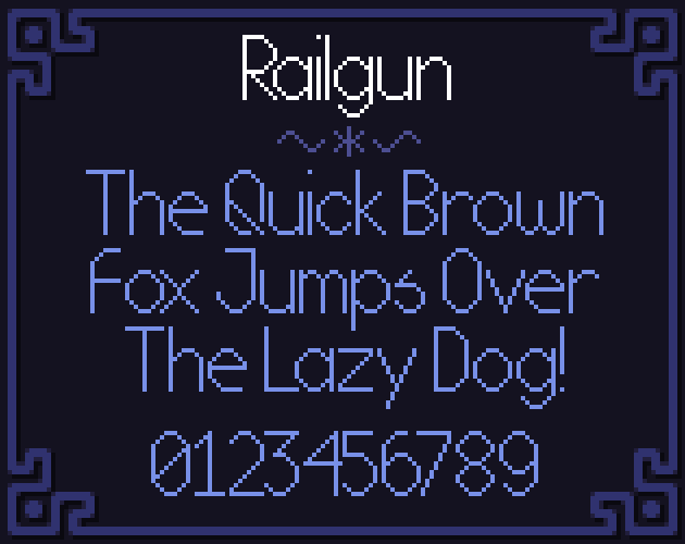 Pixel Font - Railgun by ChevyRay