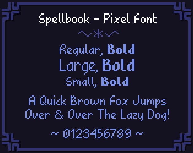 Pixel Font - Spellbook by ChevyRay