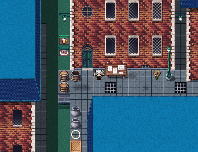 RPG MakerMV MZ Tileset 09-Fantasy, exterior, town, city, slum by qlsd