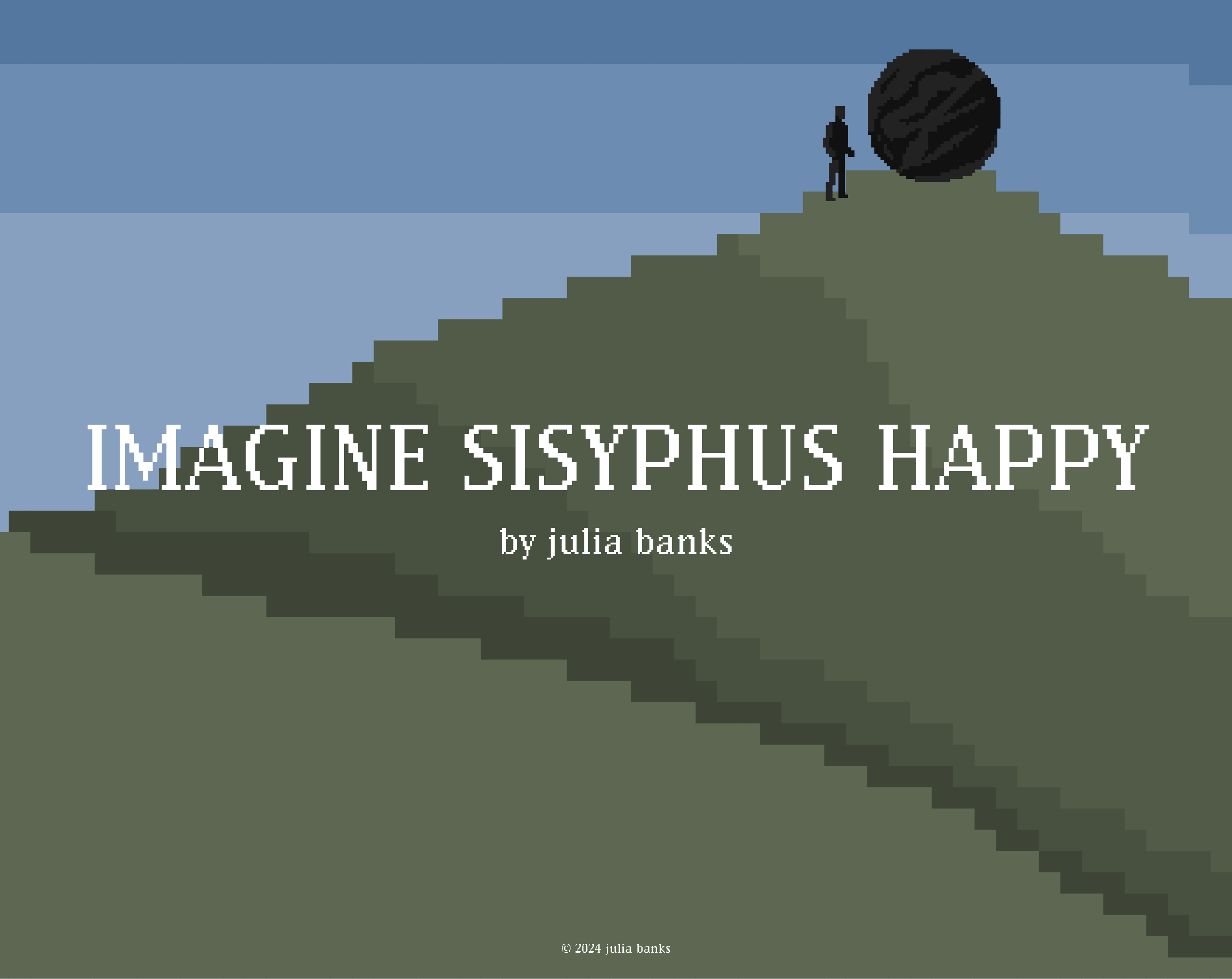 imagine sisyphus happy by juliartifesto