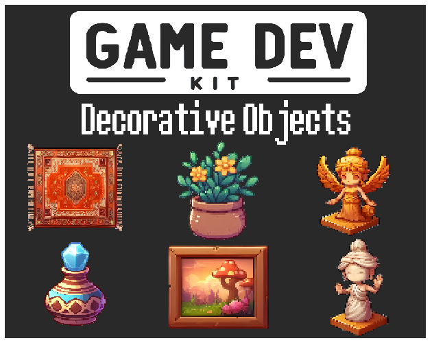 Game Dev Kit!: Decorative Objects - Asset Pack 1 by Zowie Inoue