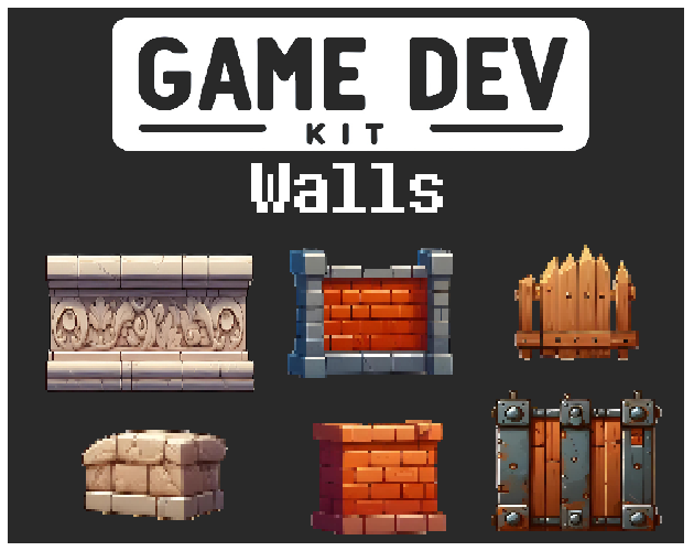 Game Dev Kit!: Walls - Asset Pack 1 by Zowie Inoue