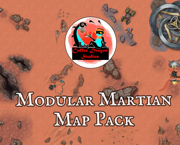 Modular Martian - Sci-fi BattleMap Pack by Coffee Dragon Studios