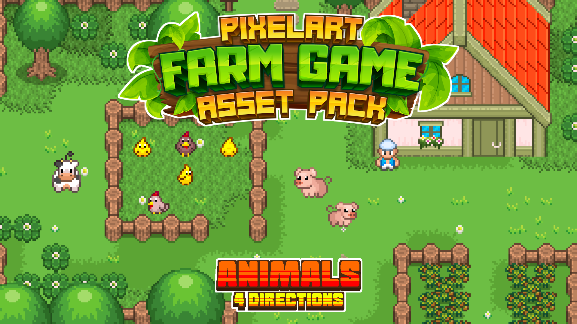 Animal Sprites Pixelart Asset Pack [Farming Game] by ELV Games