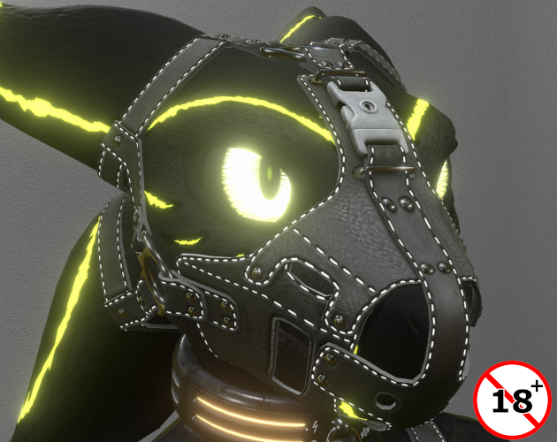 Nexa'vali Leather Muzzle & Blindfold (v4.0) by Dein-Ra